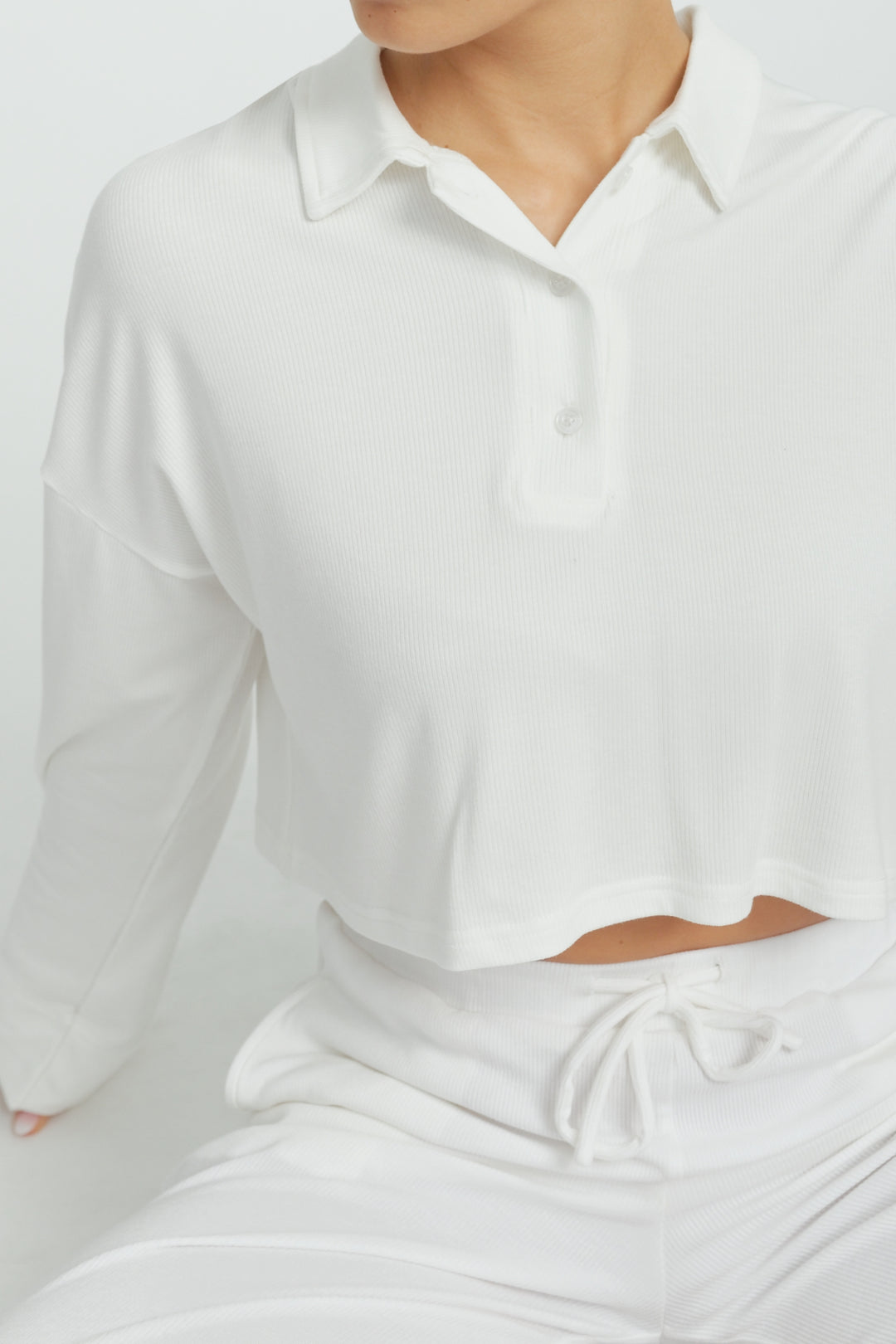 Rory Oversized Crop - Dove – Riot Swim